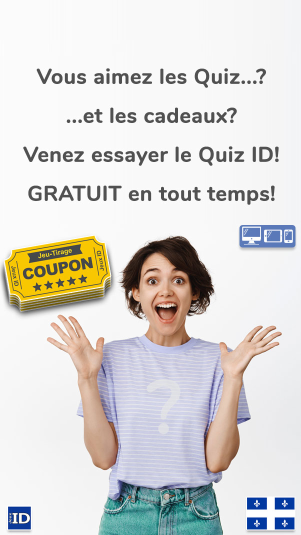 Quiz ID | Un quiz à chaque jour avec coupons de tirage à gagner!